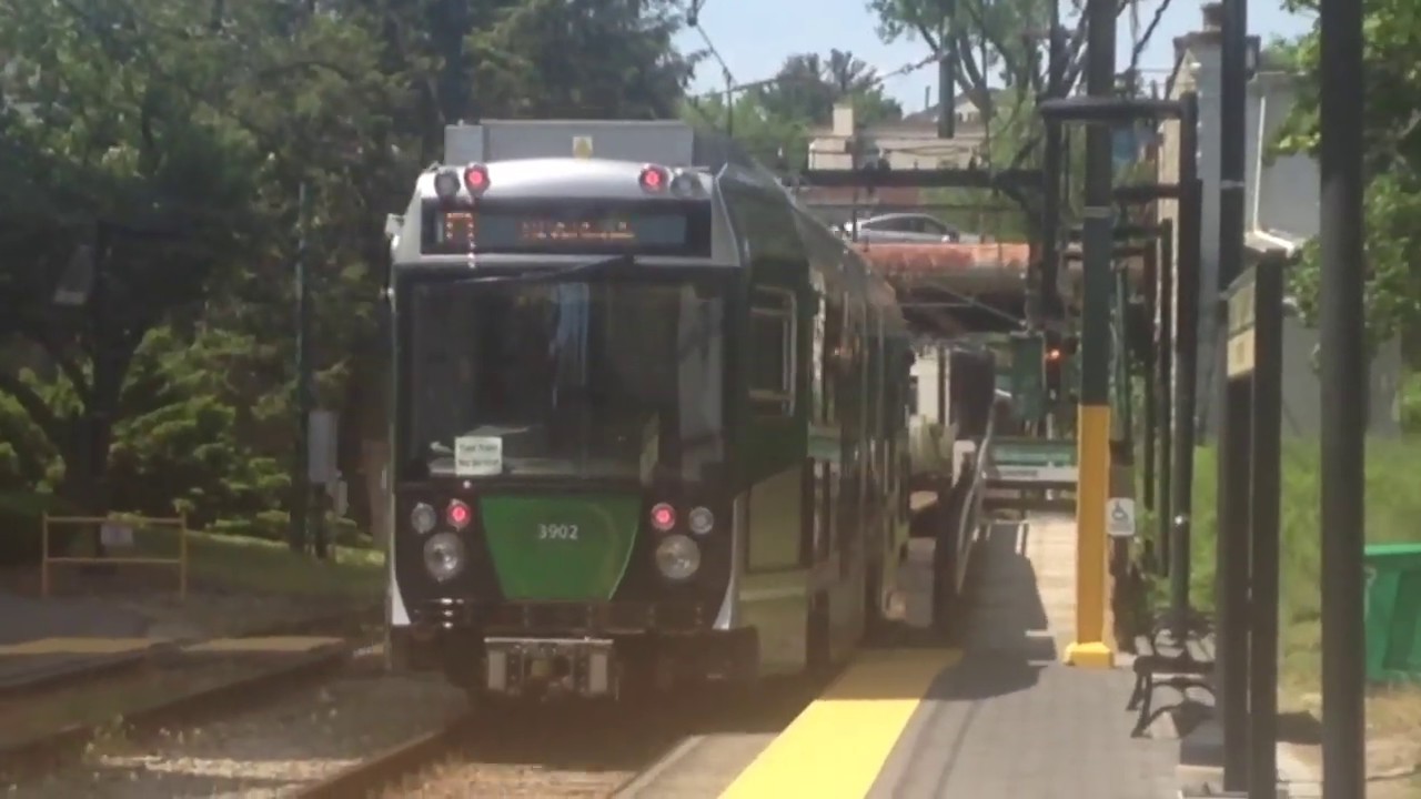 MBTA Type 9 #3902 at Brookline Village - YouTube