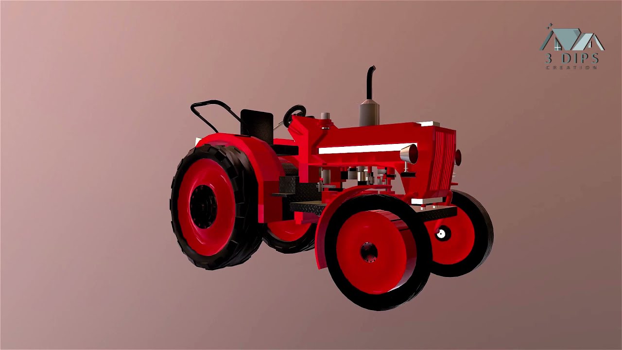 Tractor Modeling Part 2 - 3D Modeling - 3ds max - 3 Dips Creation - YouTube