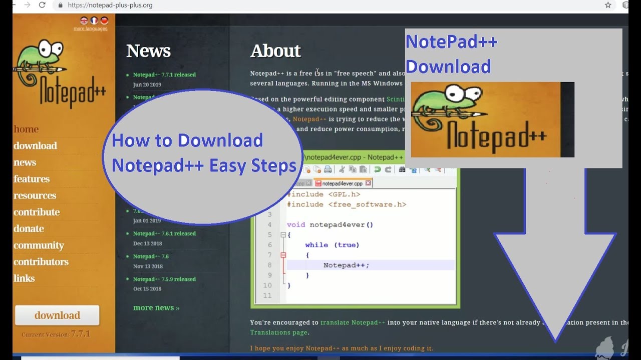 How To Download Notepad++ || Coding || Html Css Js Php Python Etc