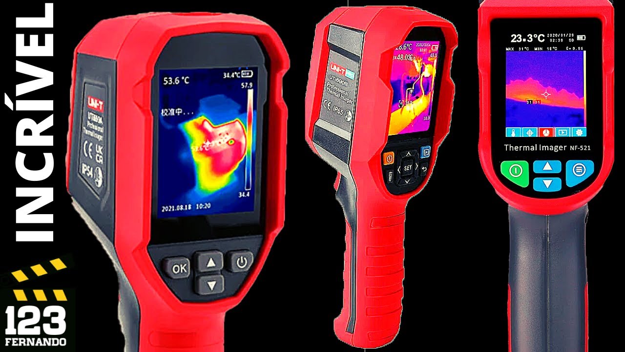 CÂMERAS TERMOGRÁFICAS QUE ENXERGAM CALOR. CÂMERA TÉRMICA UNI-T e NOYAFA ...