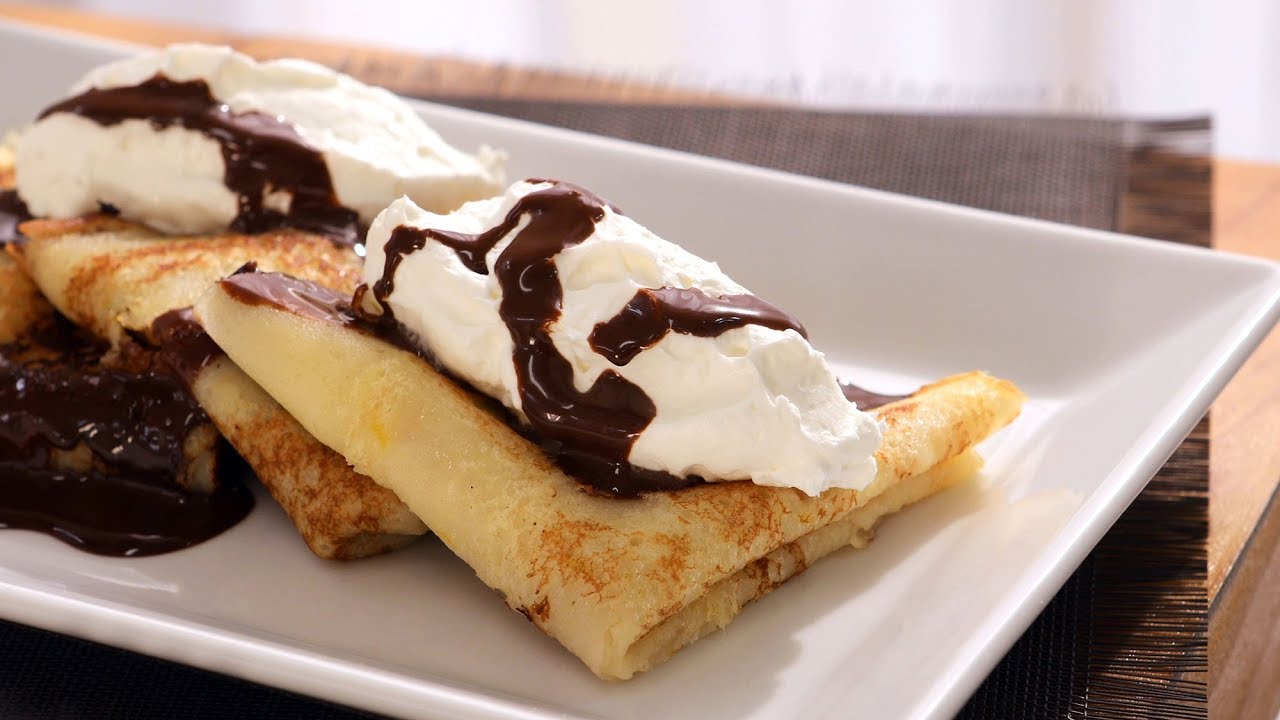 CREPES con CHANTILLY y SALSA DE CHOCOLATE 🥞 ¡Fáciles, finas y tiernas ...