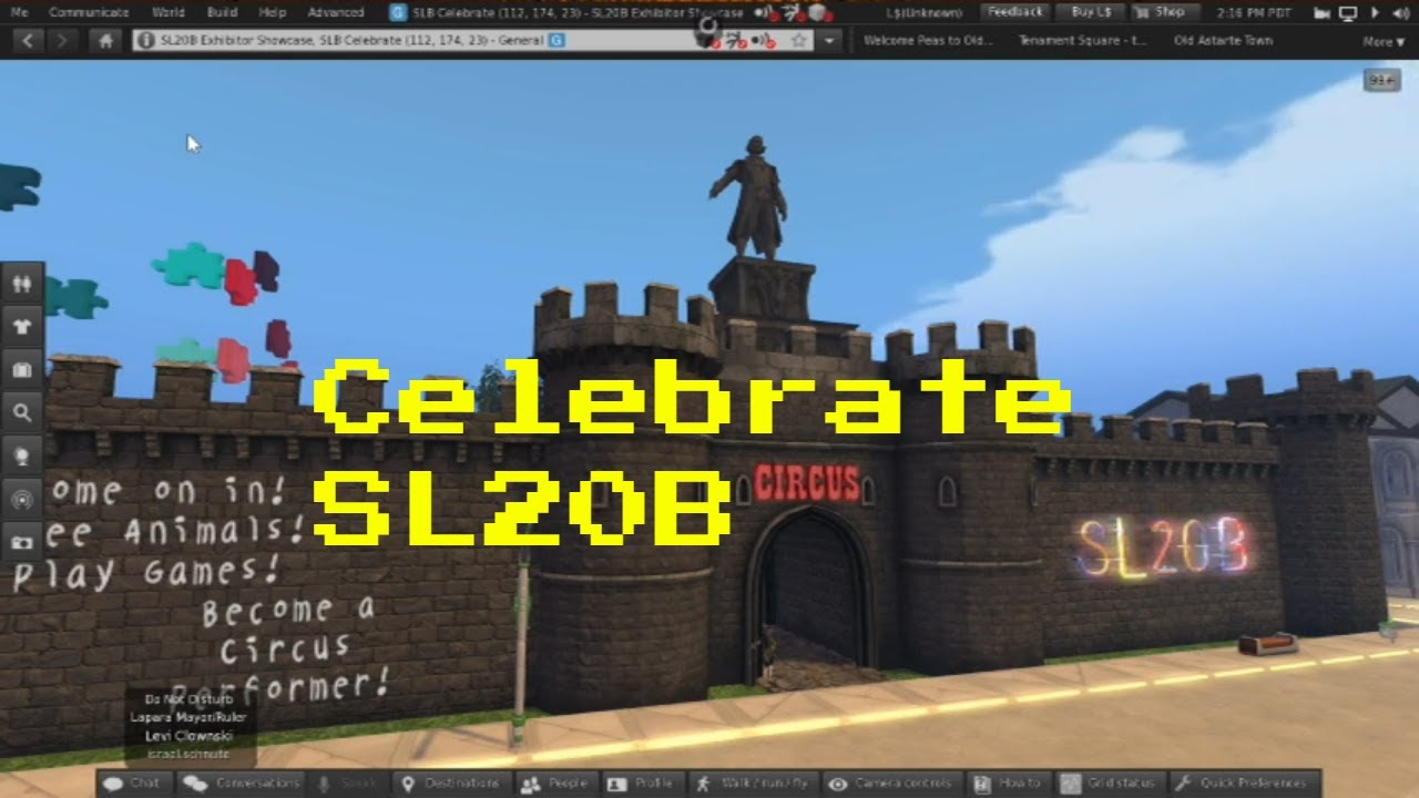 Explore SL20B - Celebrate sim with me - Second Life - Episode 3 - YouTube