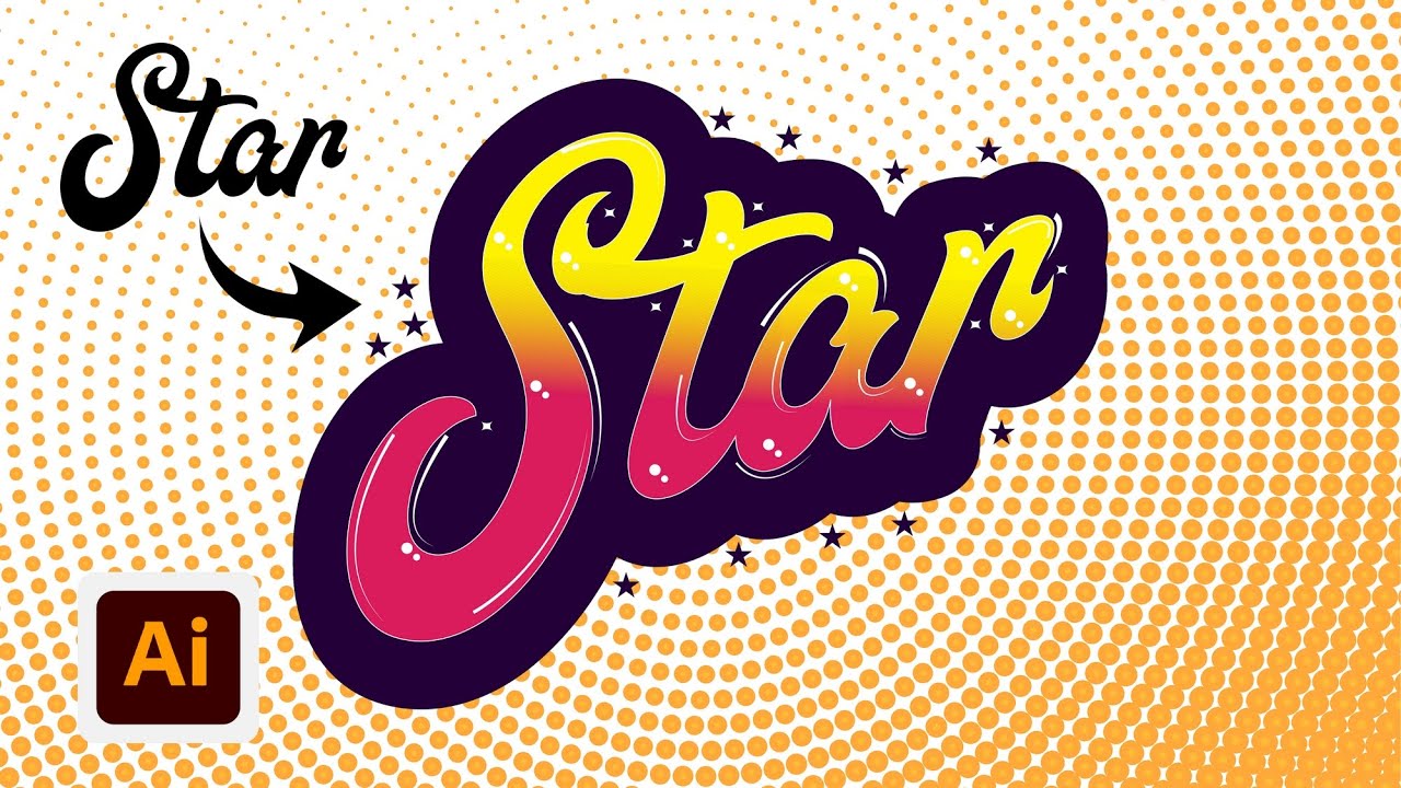 Custom Typography In Adobe Illustrator | Text effext #DesignerLima ...