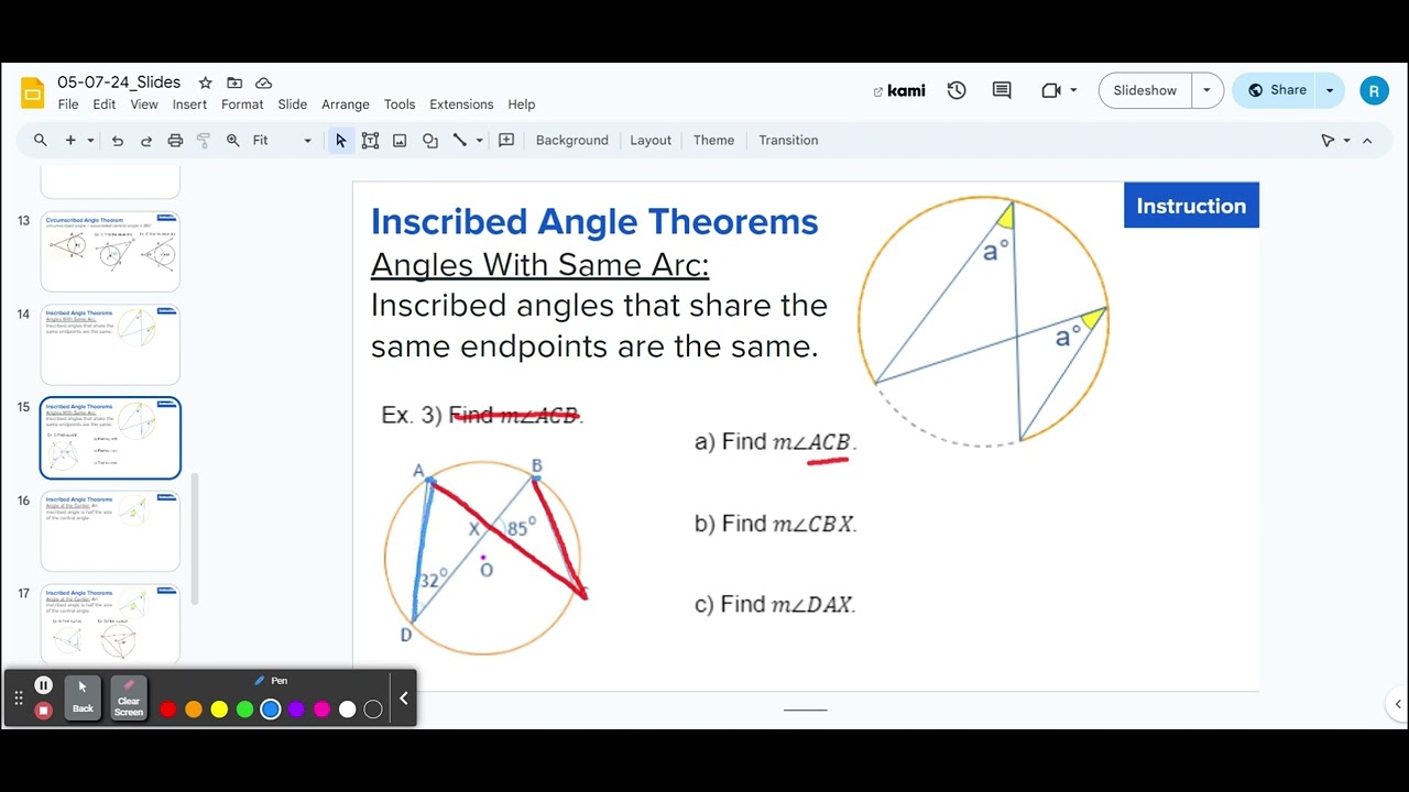 Circles - Circumscribed and Inscribed Angles - YouTube