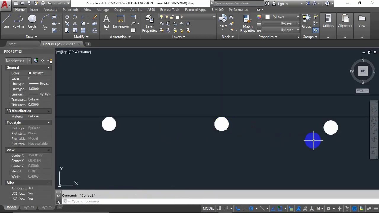 Drawing Column RFT in AutoCAD - YouTube