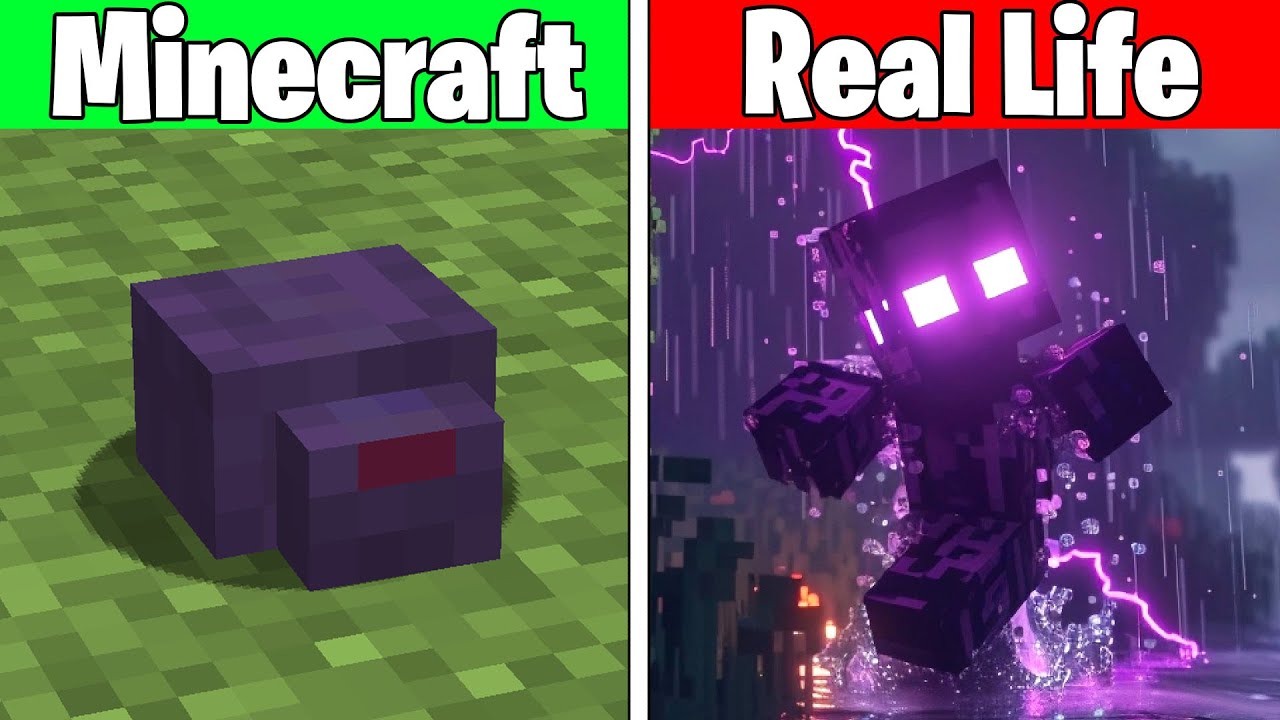 Realistic minecraft | Realistic water | ALL MINECRAFT MOBS VS REAL LIFE ...
