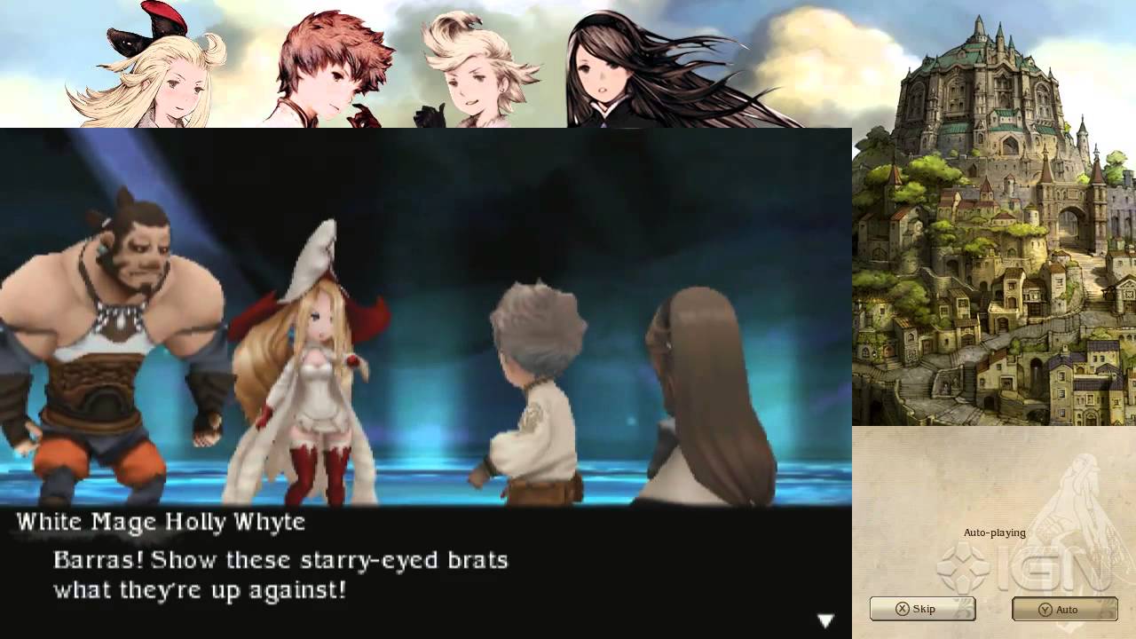 Bravely Default Walkthrough - Intro: Boss Battle: Barras Lehr and Holly ...