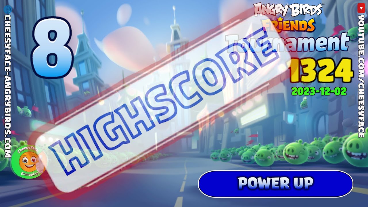 Level 8 - HighScore Walkthrough POWER-UP Angry Birds Friends Tournament 1324 02-12-2023 - YouTube