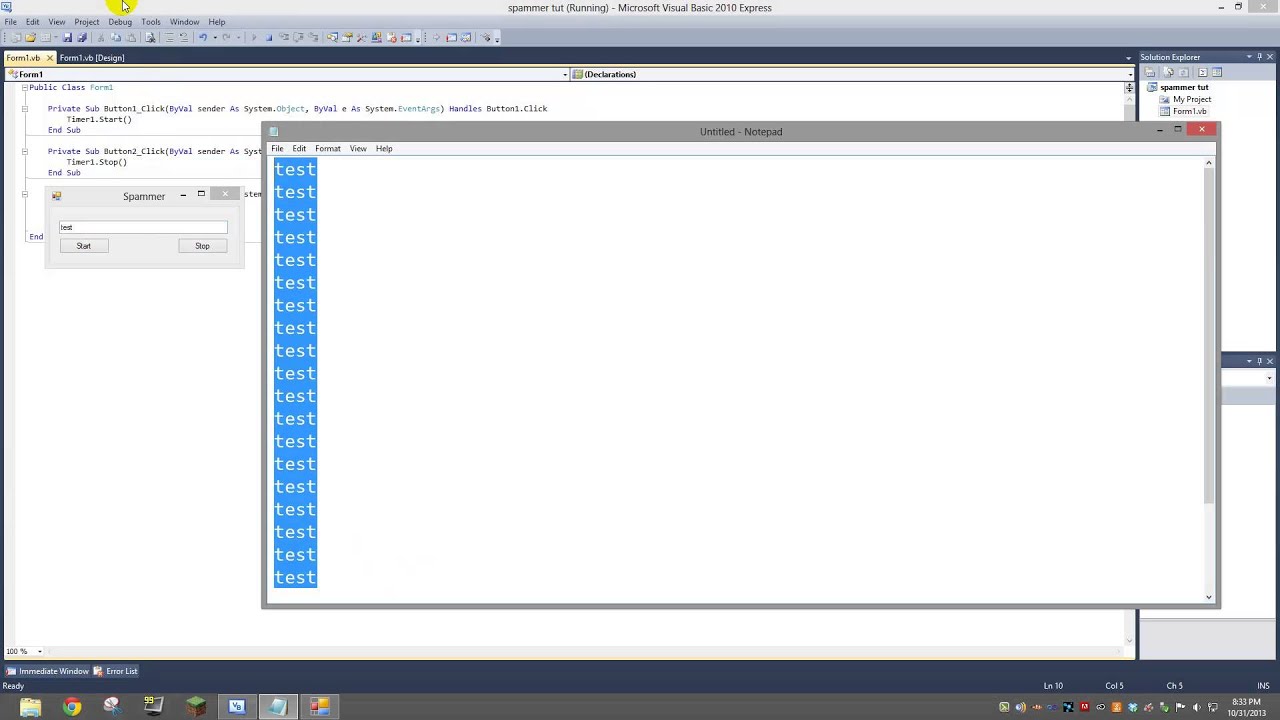 [Tutorial] How To Program An Easy Spammer (Visual Basic 2010) - YouTube