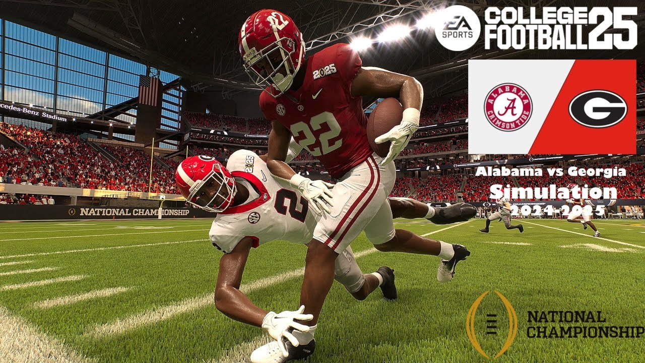 EA SPORTS College Football 25 Alabama vs Georgia National Championship ...