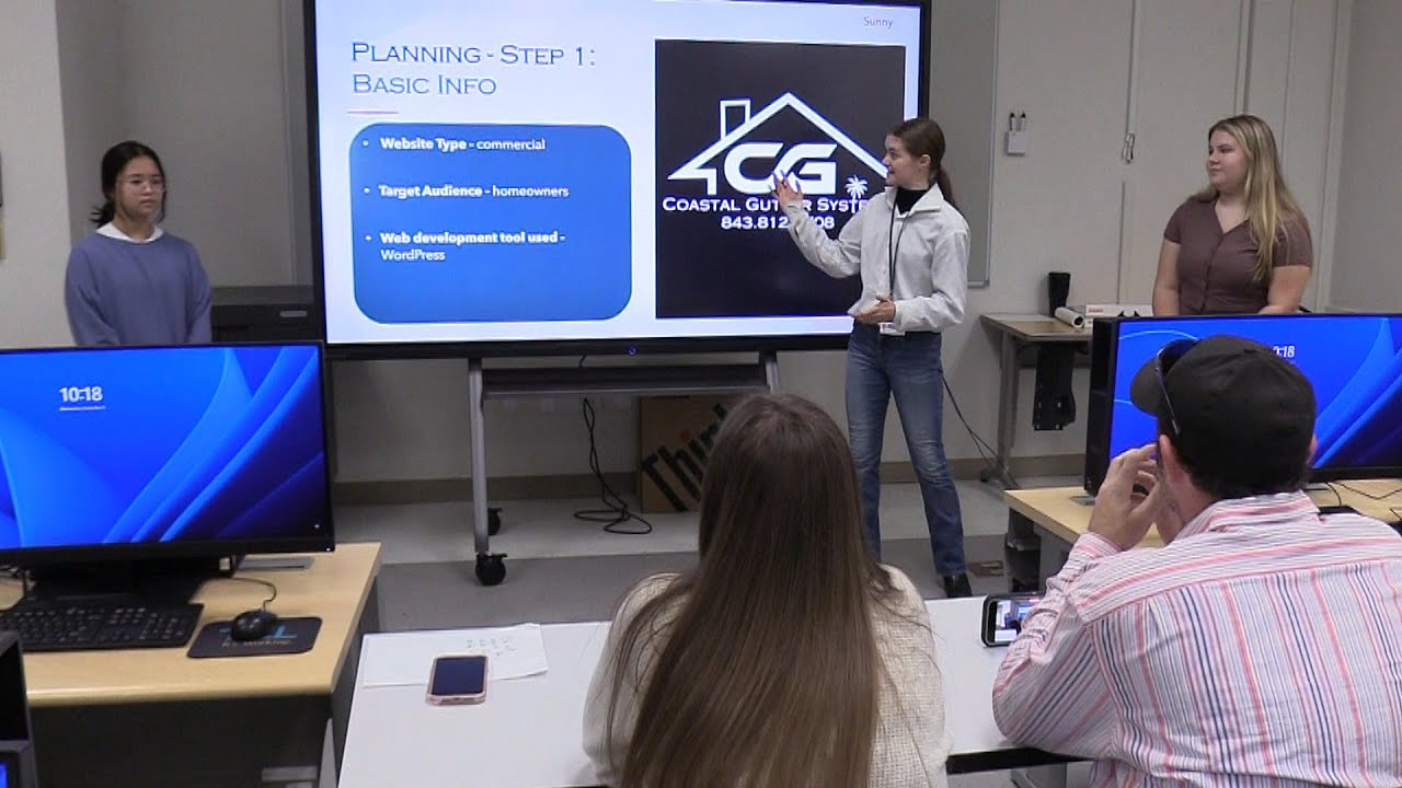 Students Design & Build Website for Local Business | BCSD Tides - YouTube