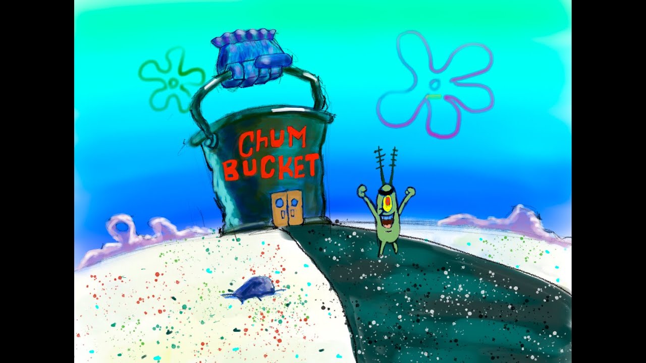 How To Draw Plankton’s Chum Bucket - YouTube