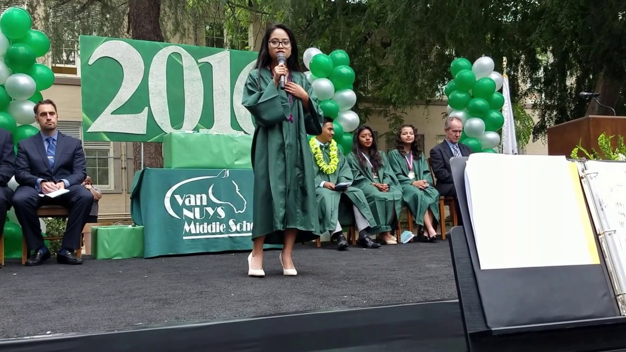 January sings for Van Nuys Middle School culmination 6/10/2016 - YouTube