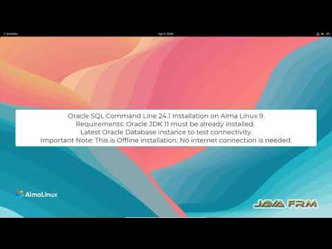 Oracle SQLcl 24.1 Installation on Alma Linux 9 and connect to Oracle Database 23c FREE - YouTube