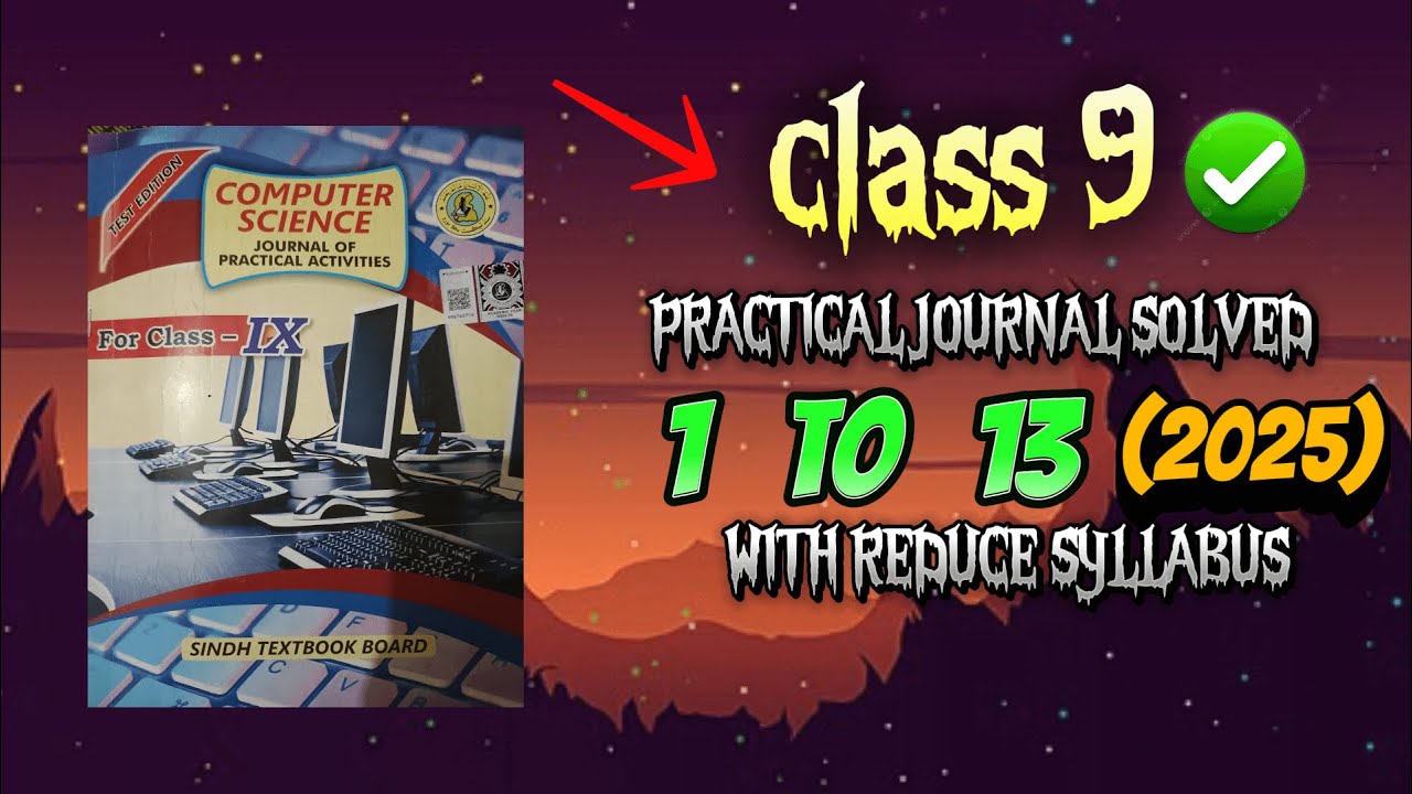Class 9 Computer Science Practical Journal Solved Only Activity (2025 ...