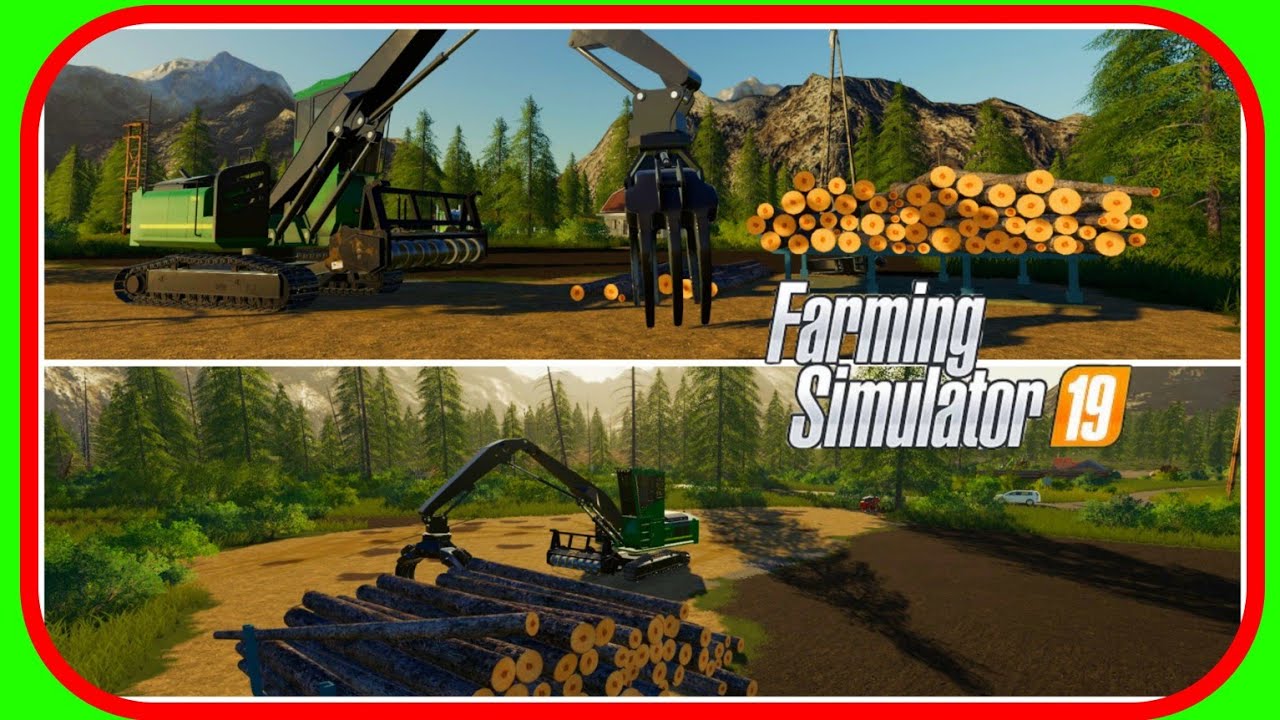 FS19 - Cortando troncos para vender - Equipo forestal John Deere - YouTube