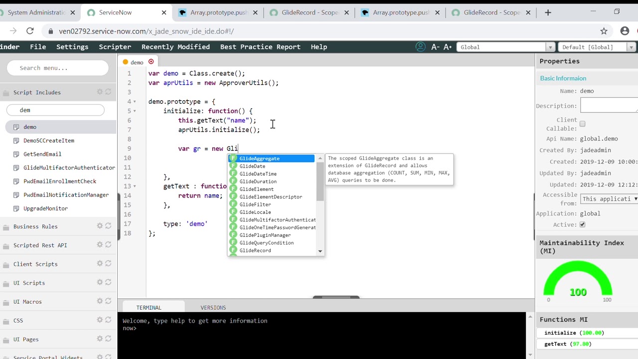 IDE for Service Now - Easy Auto Complete with Syfer - YouTube