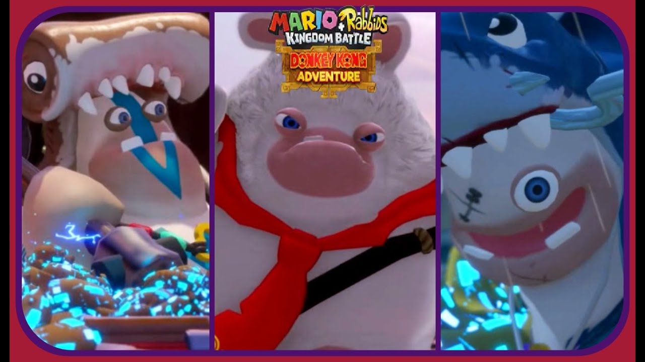 Mario + Rabbids Kingdom Battle: Donkey Kong Adventure - All Midboss ...