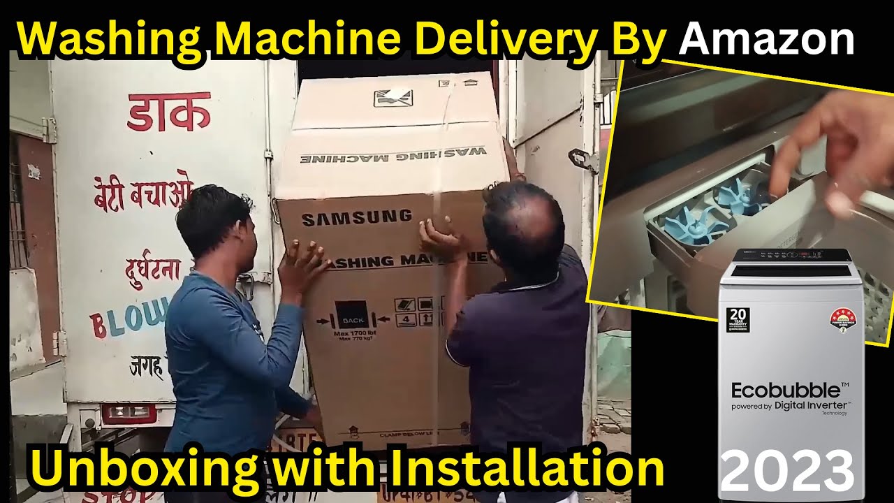 Washing machine delivery by Flipkart & Amazon | How to Deliver Big Home ...