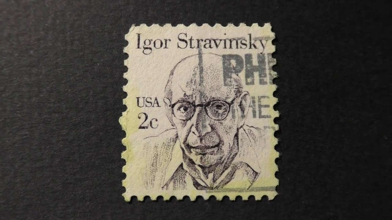 US postage stamps. Igor Stravinsky. Postage stamp price 2 cents - YouTube