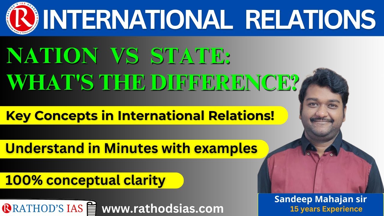 Nation vs State Explained: International Relations Basics / UPSC IAS ...