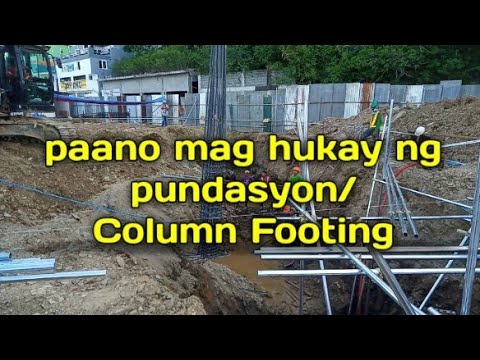 paano mag hukay ng pundasyon/Column Footing - YouTube