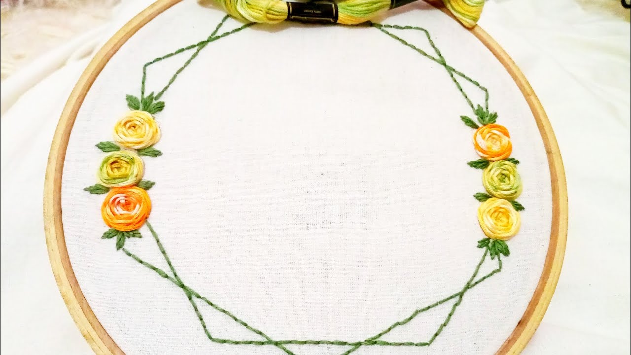 how to do embroidery|wheel embroidery| New design - YouTube