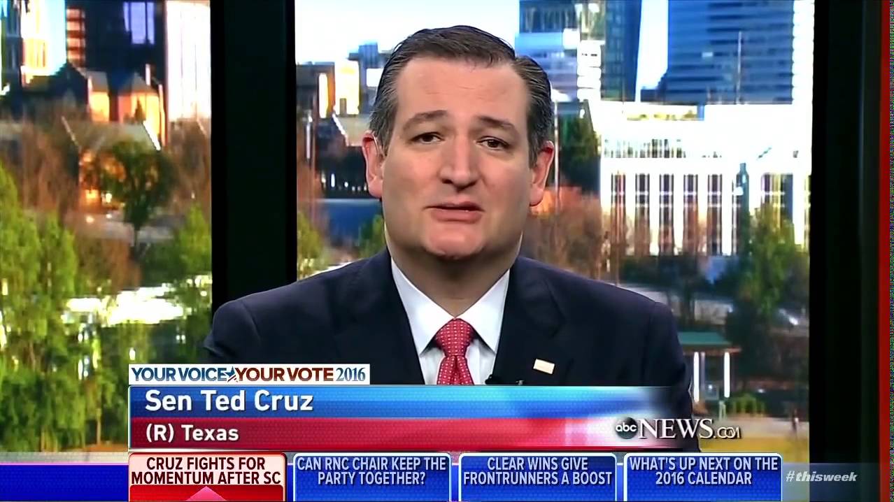 Ted Cruz on ABC's This Week | February 21, 2016 - YouTube