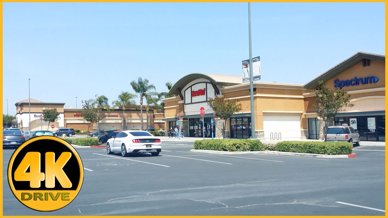 Driving Tour of Vernola Marketplace (Shopping mall), Jurupa Valley [4K ...