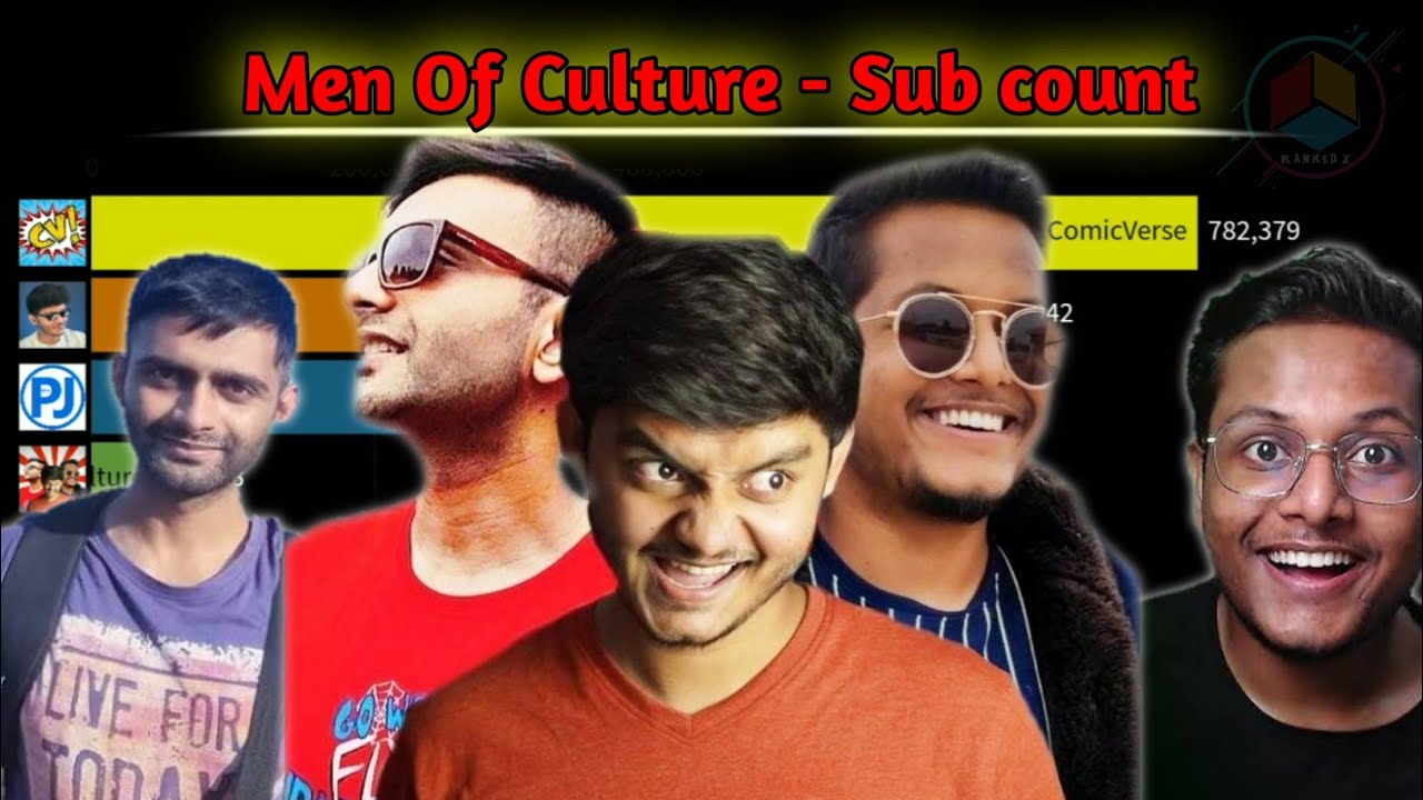 @Men of culture - sub count | ft. @ComicVerse @ PJ Explained @BnfTV | Ranked X - YouTube