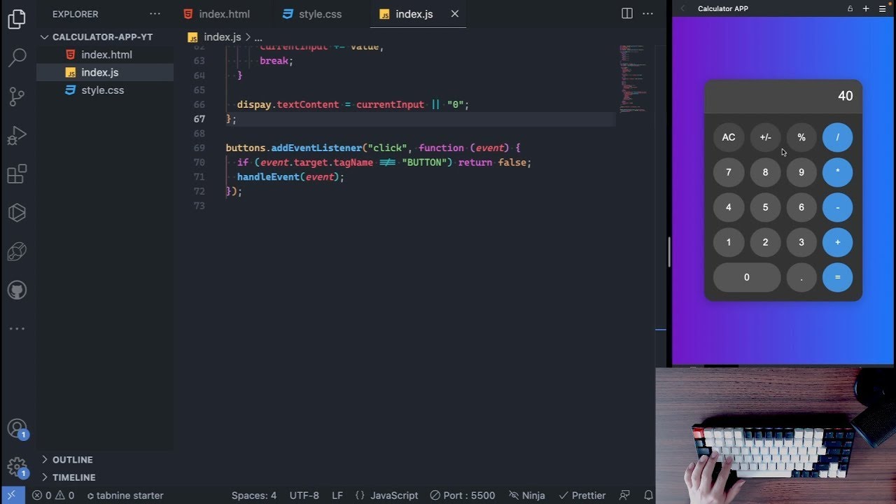 Asmr Programming Calculator App Coding No Talking Youtube 0540