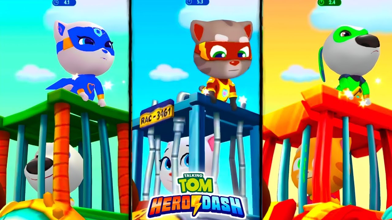 Talking Tom Hero Dash - Hero Tom, Hero Angela, Hero Hank, Fight The ...