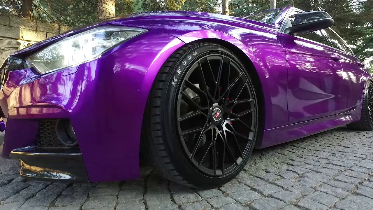 BMW F30, Ultra Parlak Mor, Araç Kaplama - YouTube