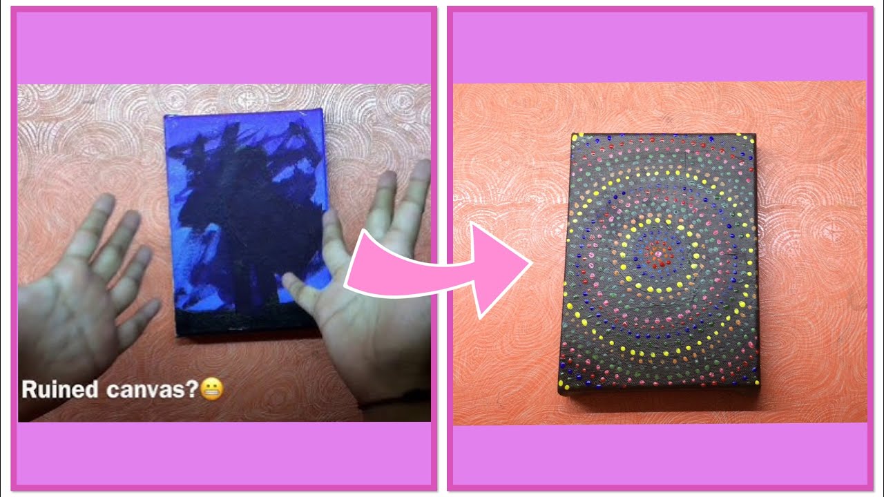 How to reuse a ruined canvas - YouTube