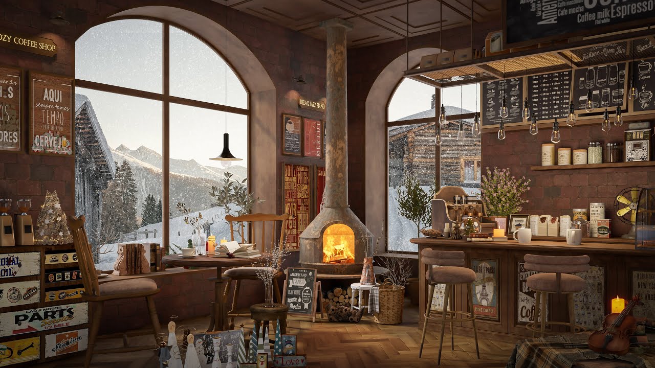 Cozy Coffee Shop with Piano Jazz instrumental music | The Best Place to ...