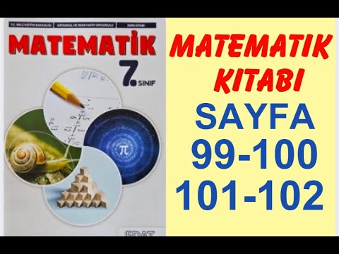 7. SINIF MATEMATİK KİTABI SAYFA 99 - 100 - 101 - 102 ÜNİTE DEĞERLENDİRME // MEB EDAT YAYINLARI