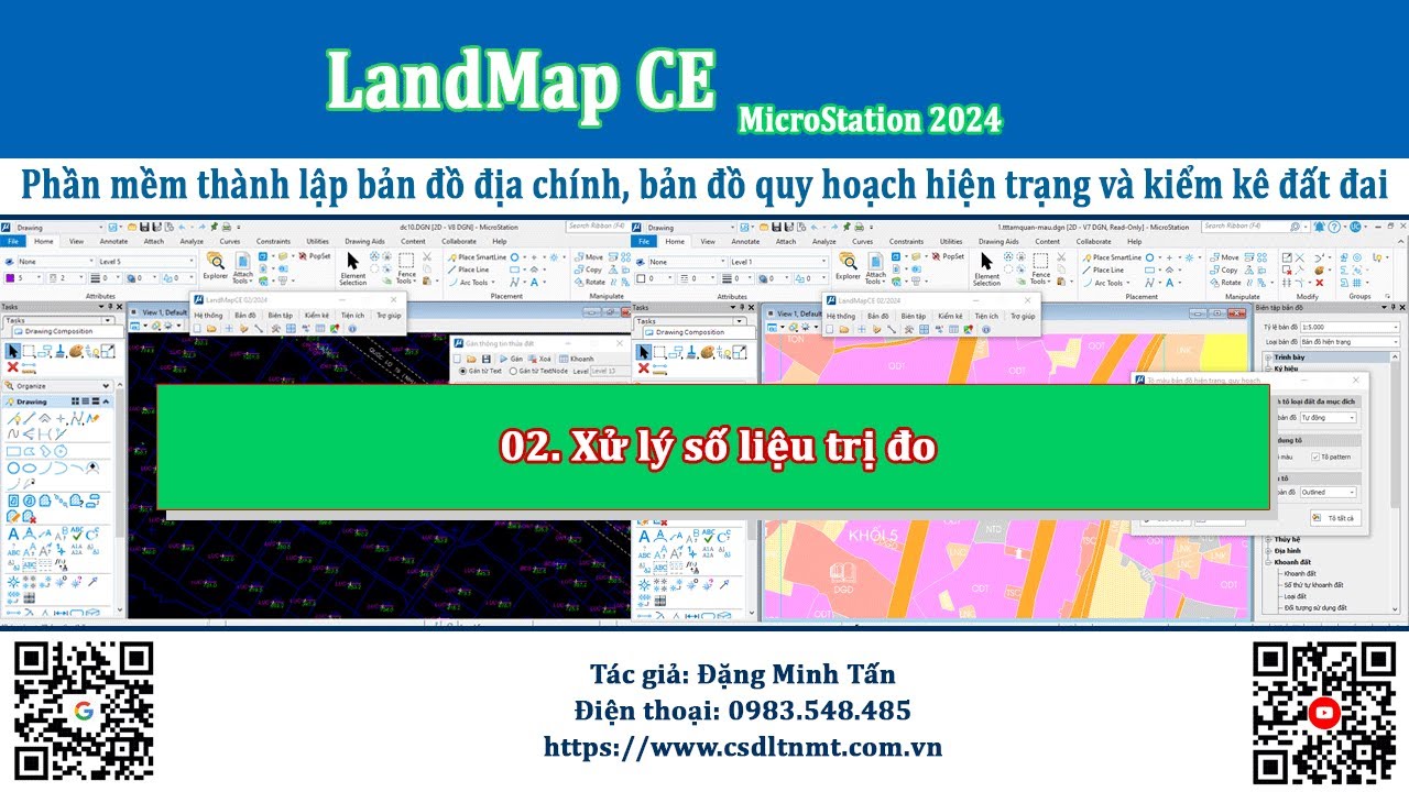 LandMap CE - 02. Xử lý số liệu trị đo (MicroStation 2024) - YouTube