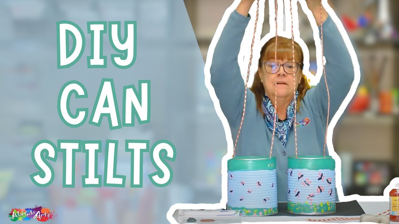 How to Make Can Stilts - Easy DIY Project for Kids - YouTube