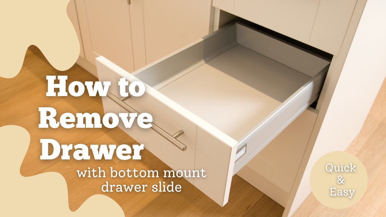 How to Remove a Kitchen Drawer (with Sliding Track) - YouTube