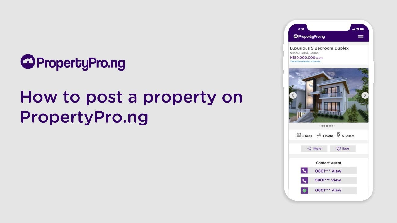 How to Post a Property on PropertyPro.ng - YouTube