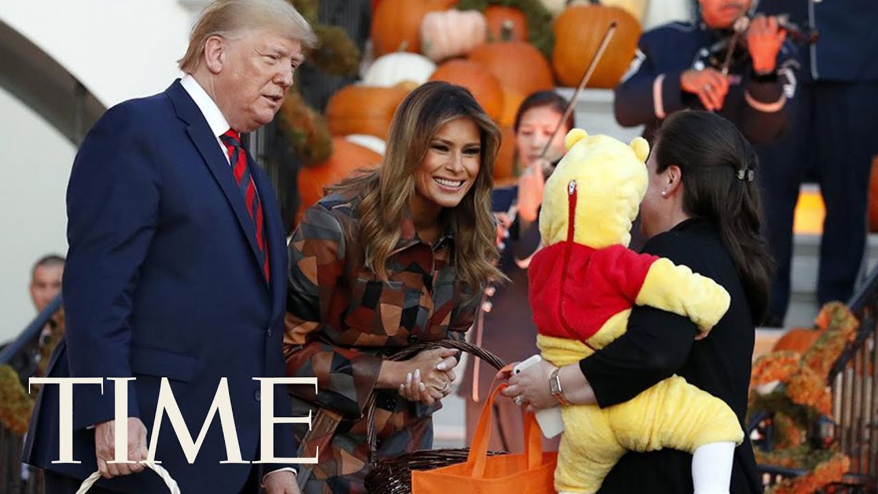 Trump & Melania Putting Candy On Head Of Trick-or-Treater Dressed As ...