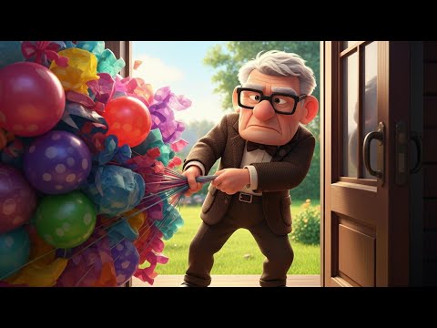 Pixar Up: Ai Re-imagined — Carl & Ellie Reach Paradise Falls Together