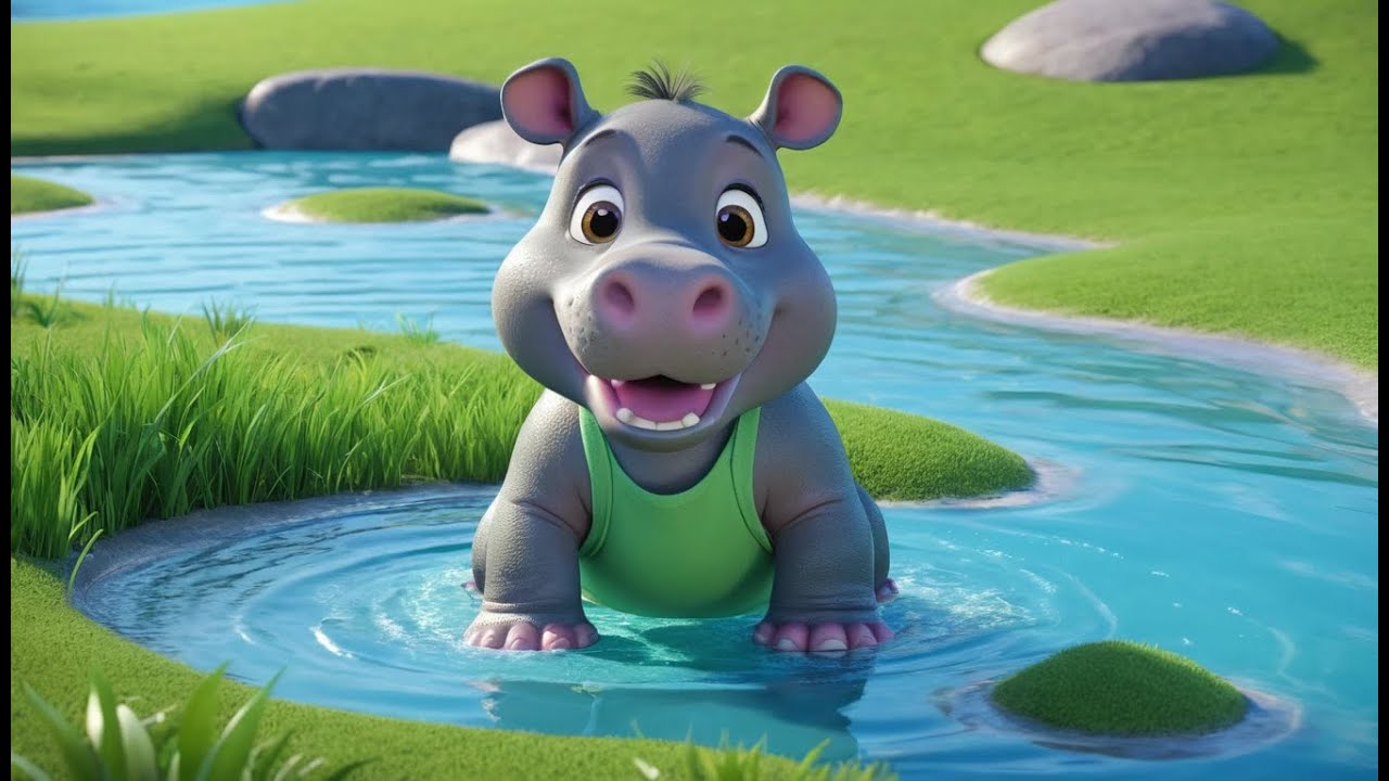 Stomp Your Feet with Happy Hippo | Fun Hippo Song for Kids | Jungle Dance Rhyme - YouTube