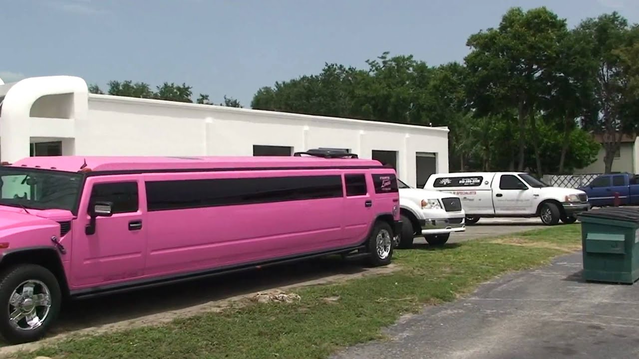 SUPER LONG STRETCHED HUMMER LIMO. IN FLA. IN SONY HD - YouTube