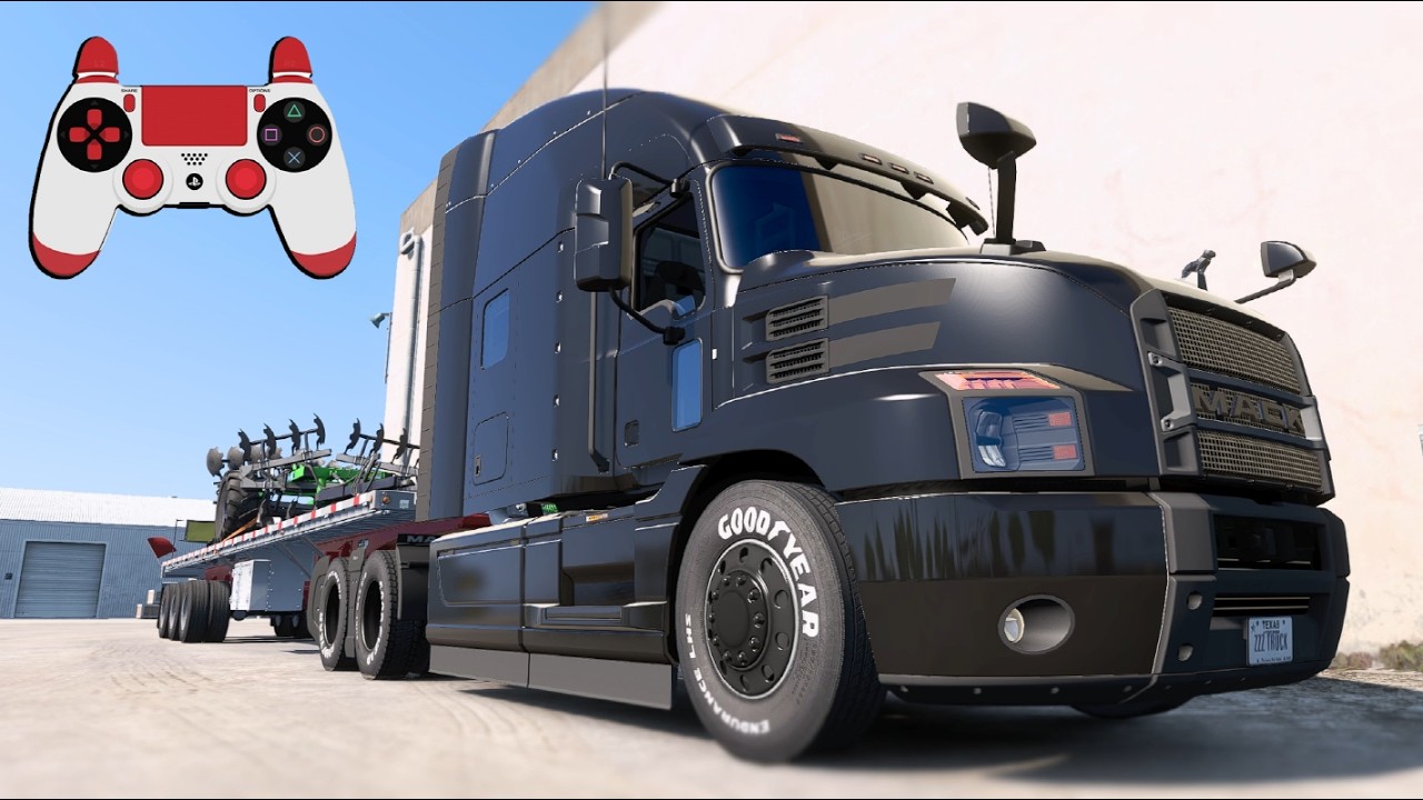A quick delivery of an awesome Mack Black Anthem • American Truck ...