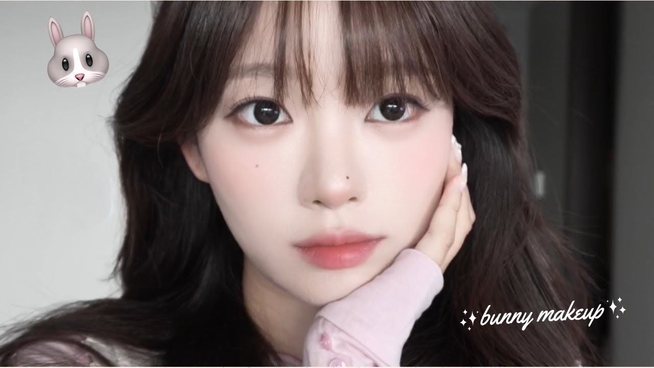 bunny makeup tutorial 🐰🌷 - YouTube