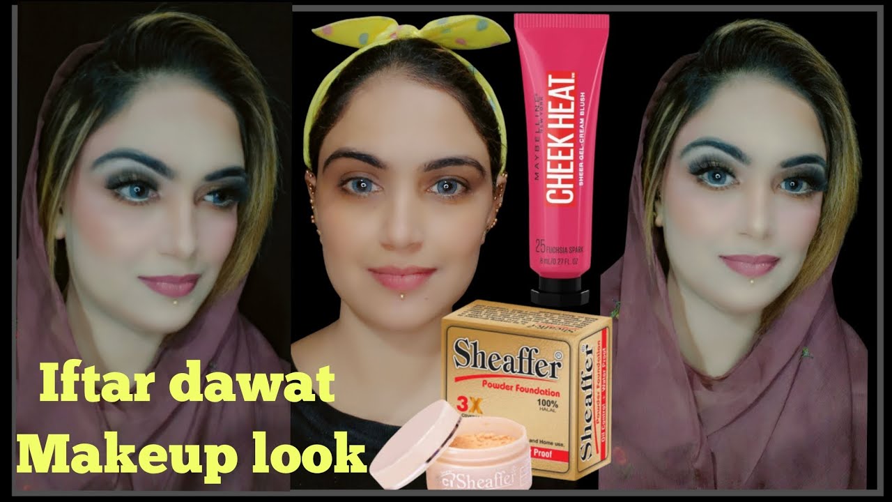 Very interesting Iftar dawat makeup look powder base hack - YouTube