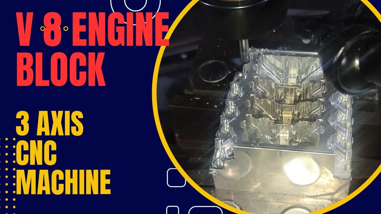 3 Axis CNC Machined V8 Engine Block - YouTube