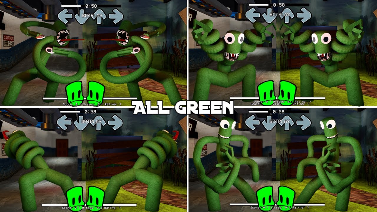 Rainbow Friends | FNF mod - Green VS All Green | Friday Night Funkin ...
