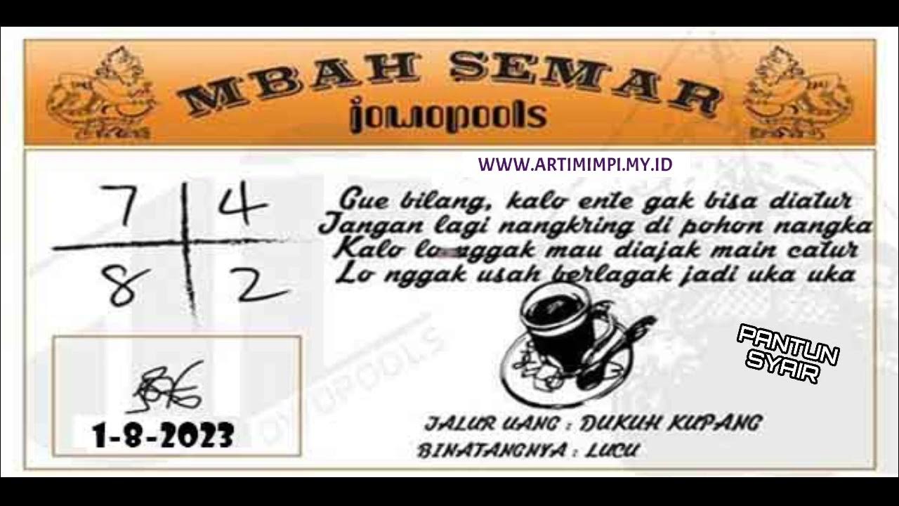 SYAIR HK MBAH SEMAR HARI INI SELASA 1 AGUSTUS 2023 - YouTube